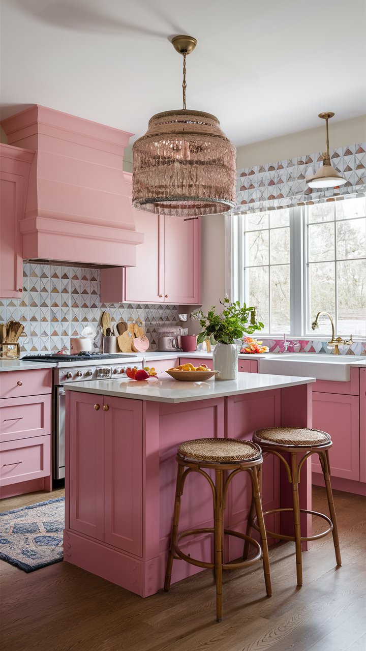 14 Cozy Small Feminine Kitchen Island Ideas - Homesnippets.com