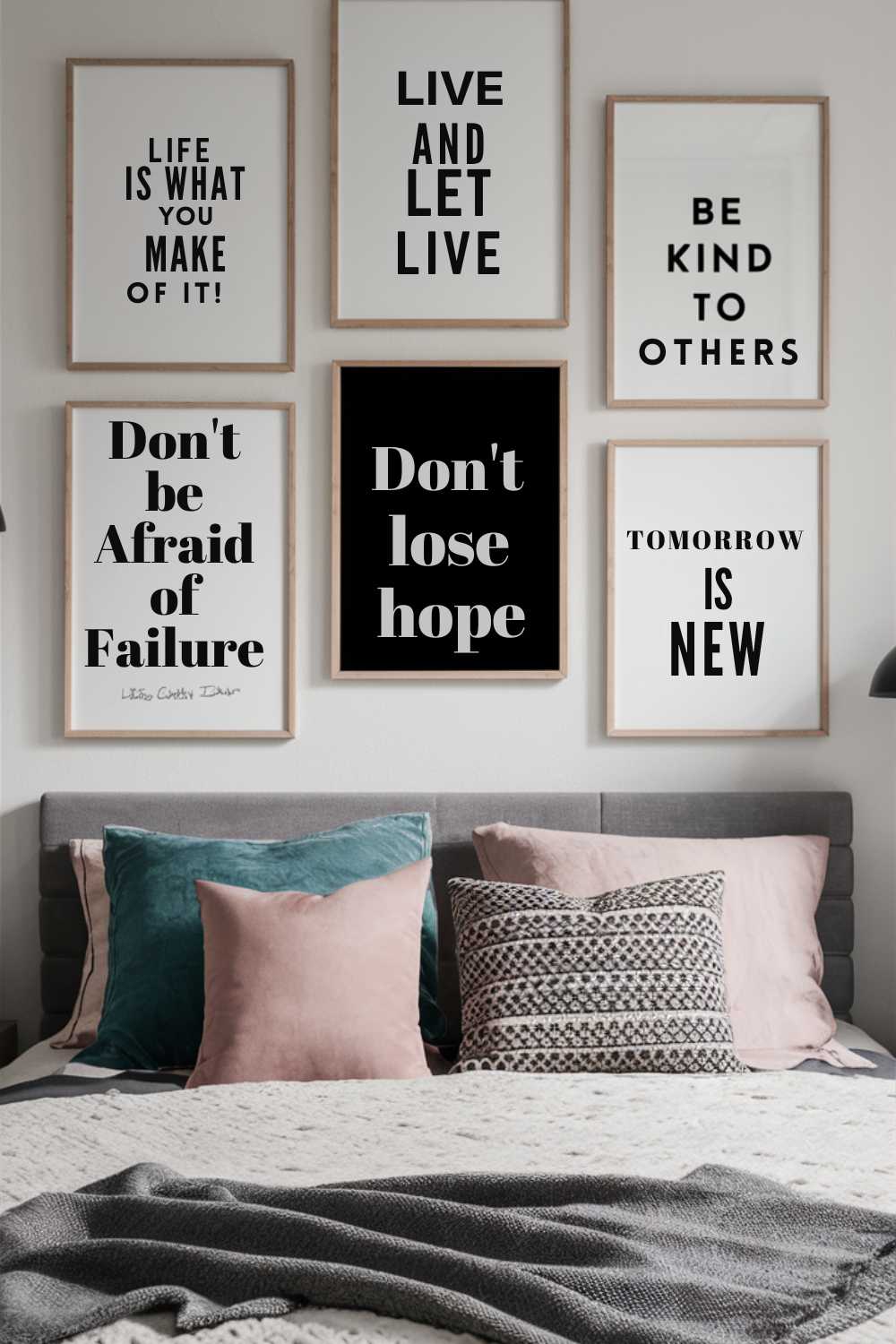 15+ Cozy Wall Collage To Decorate Your Bedroom - Homesnippets.com