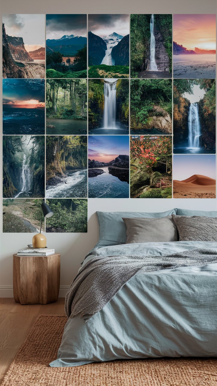 15+ Cozy Wall Collage To Decorate Your Bedroom - Homesnippets.com